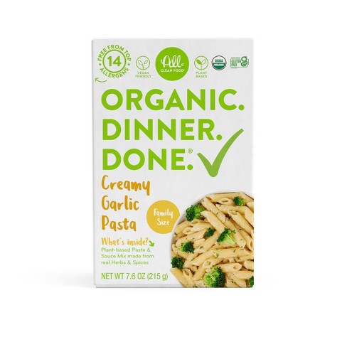 All Clean Food Organic Gluten Free Creamy Garlic Pasta - 7.6oz : Target