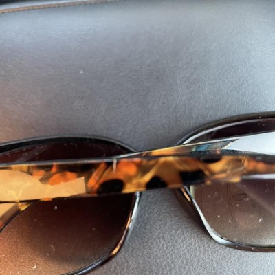 Women's Tortoise Shell Print Square Sunglasses With Gradient Lenses ...