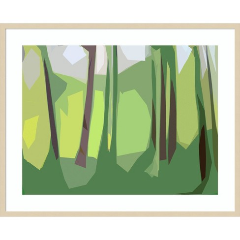 41" X 33" Trees By Alex Caminker Wood Framed Wall Art Print - Amanti Art: Giclee Landscape : Target
