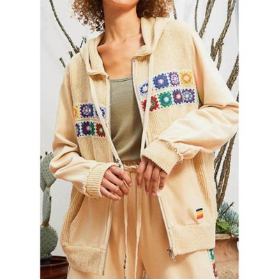 Women's Granny Square Zip Hoodie - Pol L : Target