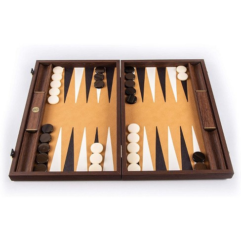 We Games Luxury Wood Backgammon Set With Leatherette Interior - 19 ...