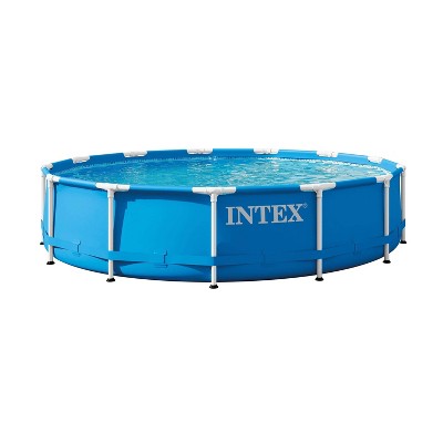 Intex 13' X 33" Metal Frame Above Ground Pool With Filter Pump : Target