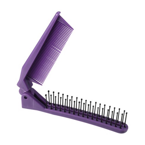 Unique Bargains Portable Folding Mini Hair Comb 1 Pc Purple : Target