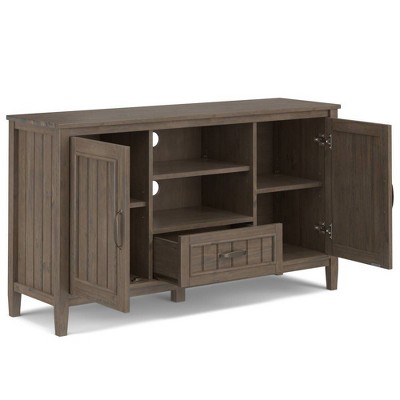 Rowan Tv Stand For Tvs Up To 60" Smoky Brown - Wyndenhall: Contemporary ...