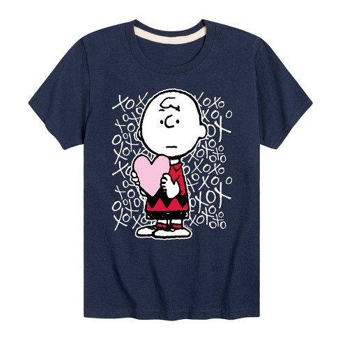 Peanuts Charlie Brown Xoxo Short Sleeve Graphic T-shirt - Navy - 2t ...