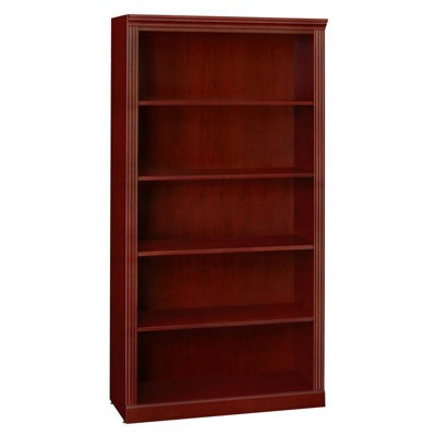 67" Cakewalk High Folding Bookcase Mocha Walnut - Regency : Target