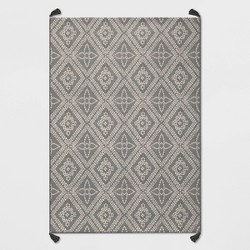 5' X 7' Medallion Outdoor Rug Navy - Threshold™ : Target