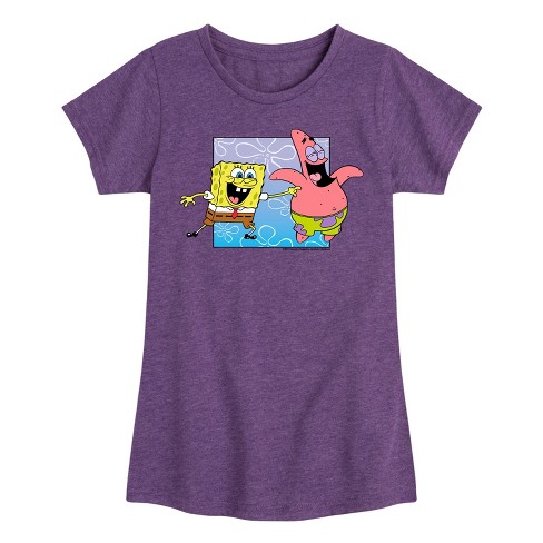 Girls' - Spongebob Squarepants - Spongebob Squarepants Fitted Short ...