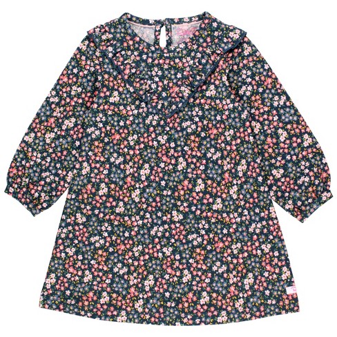 Rufflebutts Infant Girls Long Sleeve V-ruffle Dress : Target