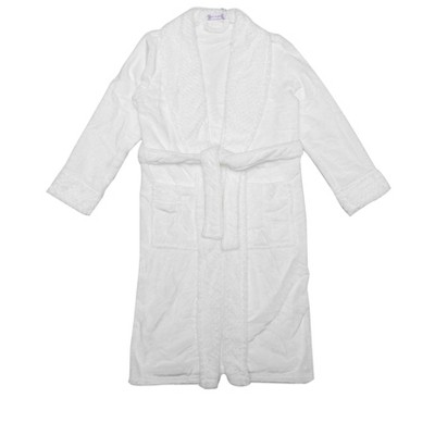 Cheibear Women's Soft Flannel Plush Fluffy Long Bathrobe With Belt And ...