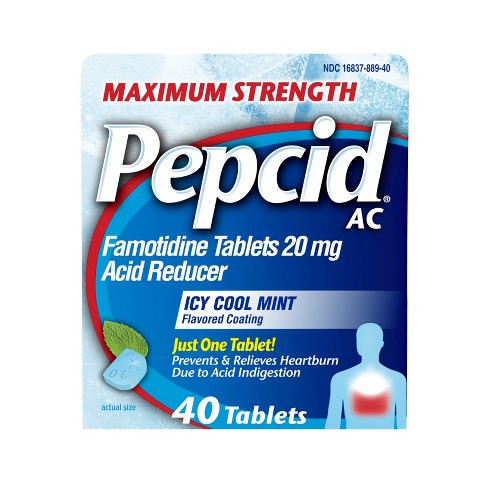 Pepcid Ac Max Strength Icy Cool Mint Digestive Health Treatment - 40ct ...