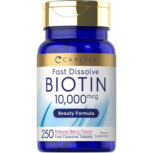 Carlyle Biotin 10000mcg | 250 Fast Dissolve Tablets : Target