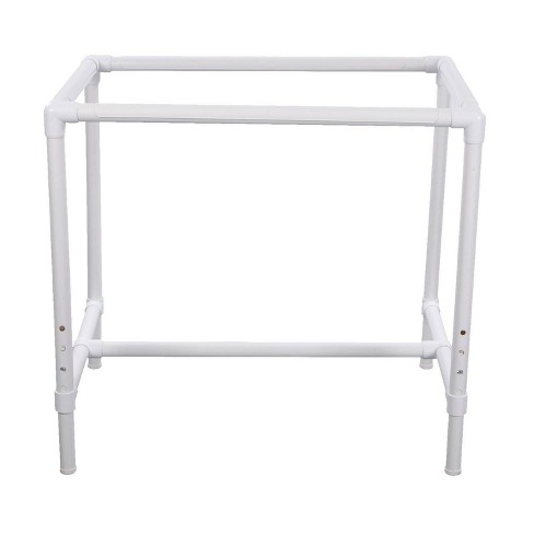 Dritz Quilter's Floor Frame Adjustable White: Pvc Quilting Frame ...