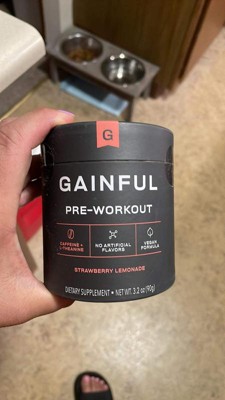 Gainful Pre-workout Caffeinated Supplement - Strawberry Lemonade - 3 ...