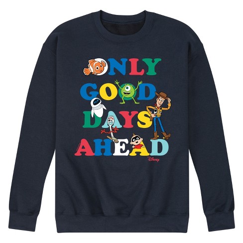 Men's Disney Only Good Days Ahead Graphic Fleece Sweatshirt - Navy ...
