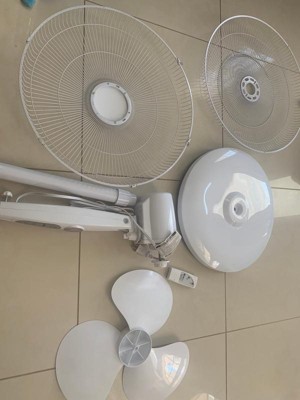 Black+decker 18" Oscillating Stand Fan With Remote Control White : Target