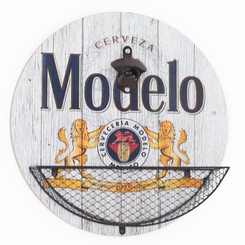 Modelo Beer Bottle Opener/cap Catcher Wall Sign Panel - American Art ...