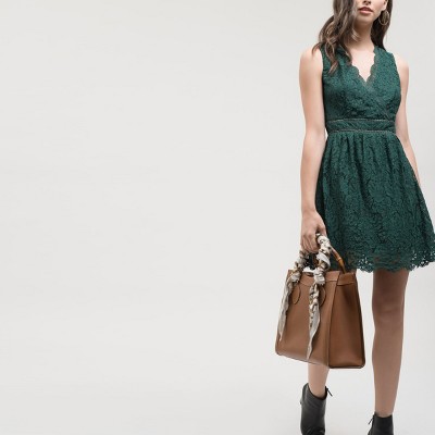 Mine Fashion Women's Sleeveless Lace Dress : Target