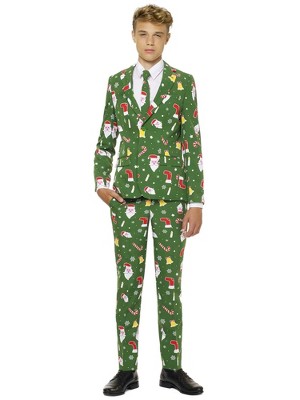 Opposuits Boys Christmas Suit - Santaboss - Green - Size: 8 : Target