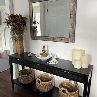 East Bluff Woven Drawer Console Table Black - Threshold™ Designed With ...