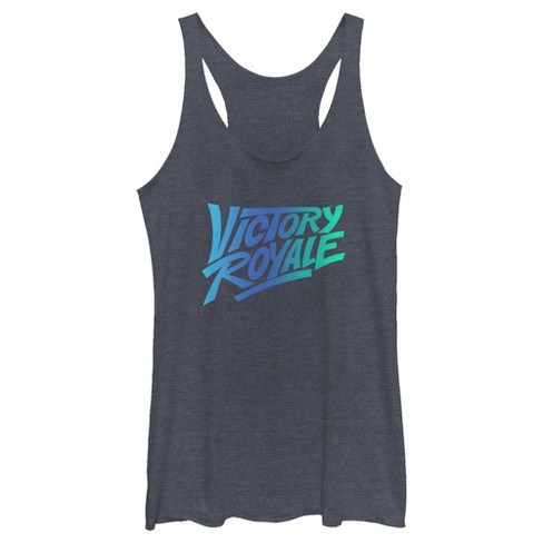 Women's Fortnite Victory Royale Gradient Logo Racerback Tank Top - Navy ...