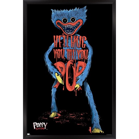 Trends International Poppy Playtime - Huggy Wuggy Hug Framed Wall ...