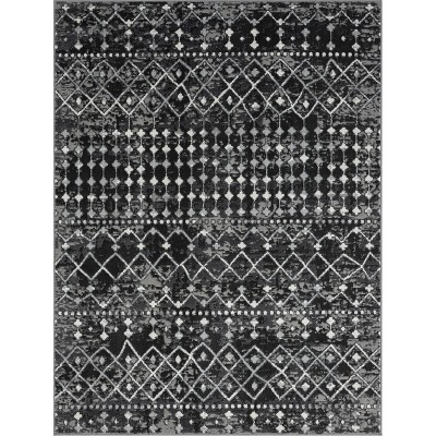Livn Co. Global Woven Medium Soft Pile Area Rug, Charcoal 5'x7' : Target
