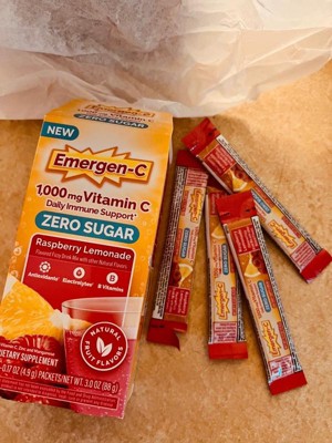 Emergen-c Zero Sugar Raspberry Lemonade Vitamins - Raspberry Lemonade ...