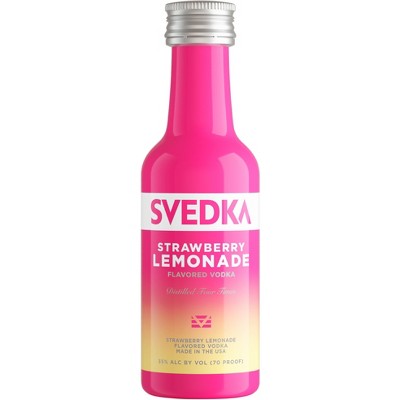 Svedka Strawberry Lemonade Flavored Vodka - 50ml Plastic Bottle : Target