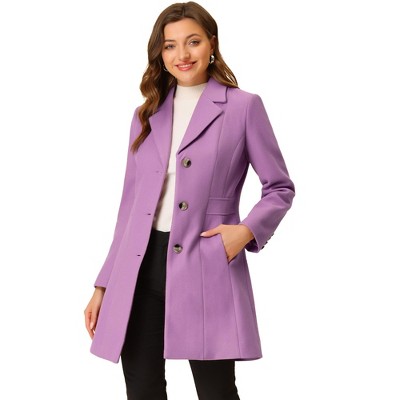 Allegra K Women's Velvet A-line Steampunk Double Breasted Winter Trench ...