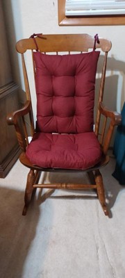 Rocking Chair Cushion 2 Piece Tufted Non Slip Set of Upper and Lower ...