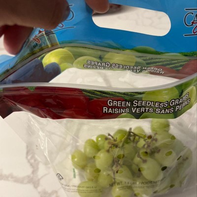Extra Large Green Seedless Grapes - 1.5lb Bag : Target