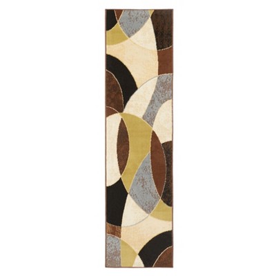 Home Dynamix Tremont Teaneck Contemporary Floral Runner Area Rug, Taupe ...