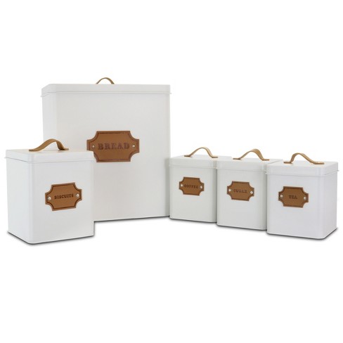 Megachef Kitchen Food Storage And Organization 5 Piece Canister Set In ...