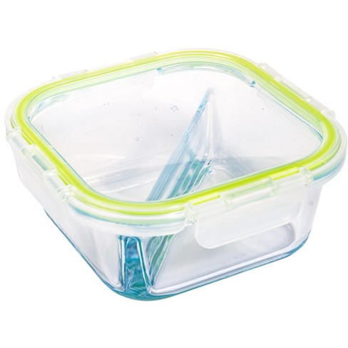 Lexi Home 27 Oz. Square 2-compartment Glass Meal Prep Container : Target
