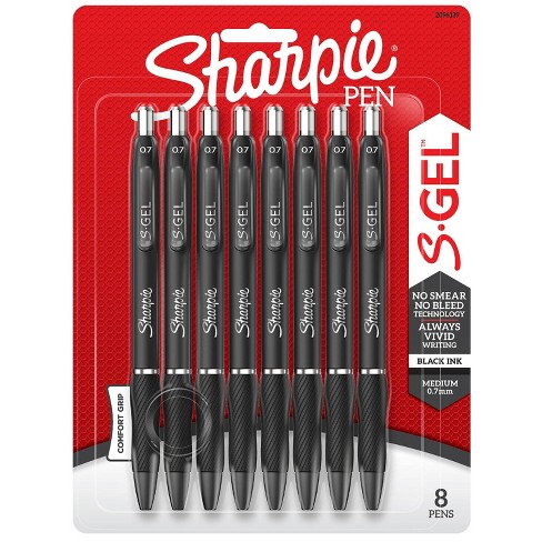 Sharpie S-gel 8pk Gel Pens 0.7mm Medium Tip Black : Target