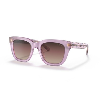 Coach Hc8315 57mm Woman Irregular Sunglasses Purple Gradient Lens : Target