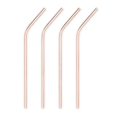 Viski Copper Metal Straws, 8 Inch Copper Straws Reusable Straws For ...