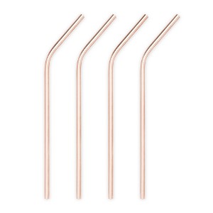 Viski Copper Metal Straws, 8 Inch Copper Straws Reusable Straws For ...