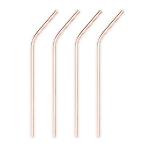 Viski Copper Metal Straws, 8 Inch Copper Straws Reusable Straws For ...