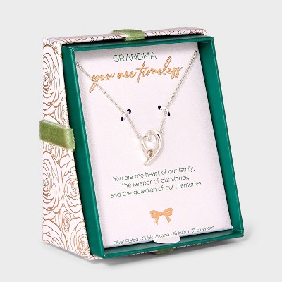 Women's Diamond Heart Pendant Chain Necklace In Sterling Silver ...