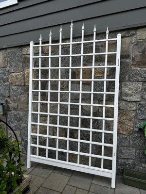 Dura-trel Winchester 57"x95" Pvc Vinyl Outdoor Garden Trellis Support ...