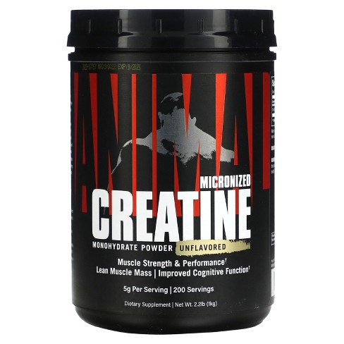Animal Micronized Creatine, Monohydrate Powder, Unflavored, 2.2 Lb (1 ...