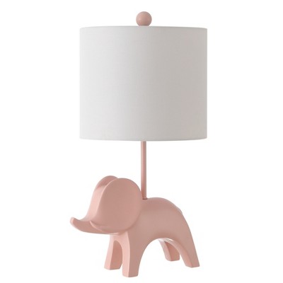 Nourison 13" Pink Ceramic Round Accent Lamp With Pleated Shade : Target