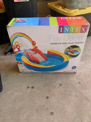 Intex 9.75ft X 6.3ft X 53in Rainbow Slide Kids Play Inflatable Pool ...