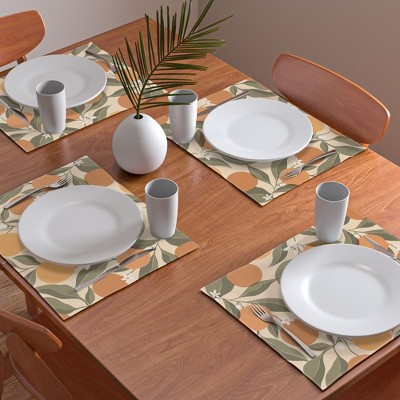 Cuss Yeah Designs Abstract Oranges Set Of 4 Placemats - Deny Designs ...