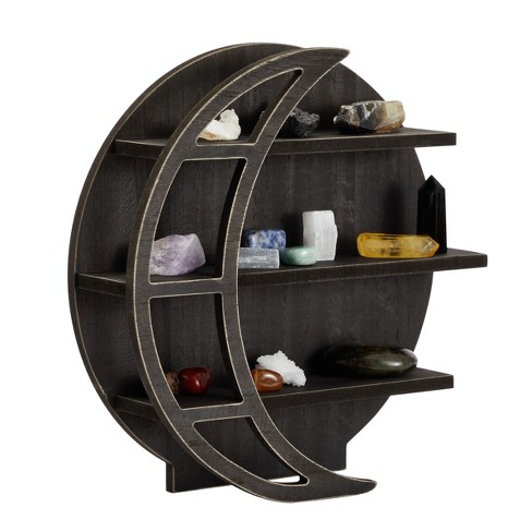 Farmlyn Creek Wooden Crescent Moon Wall Shelf, Rustic Wall Home Decor ...