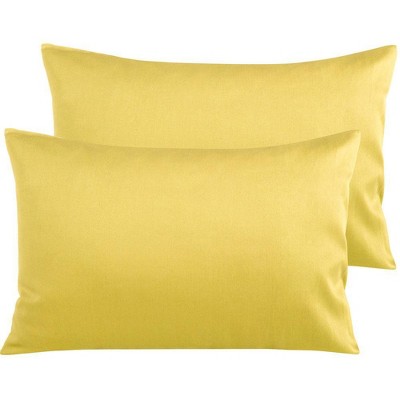 Ntbay Cotton Pillowcases With Envelope Closure Yellow Queen (20 X 30 ...