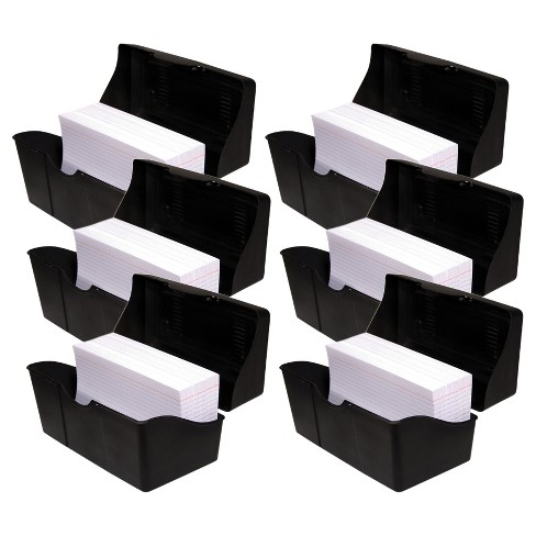 Innovative Storage Designs Black Index Card Holder, 4" X 6", Pack Of 6 ...