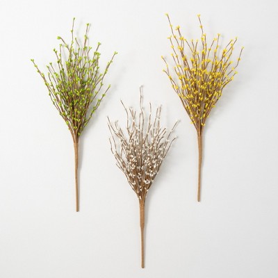 Sullivans Artificial Pip Berry Stem Set Of 3, 23"h Yellow : Target
